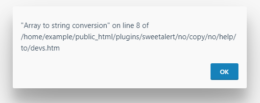Fix copying of ApplicationException popup messages · Issue #4704 · octobercms/october · GitHub