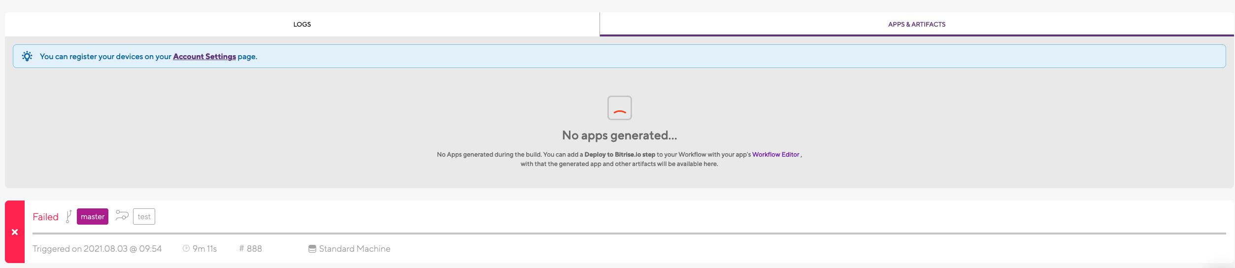 Test step failing with no information on why · Issue #26 · bitrise ...