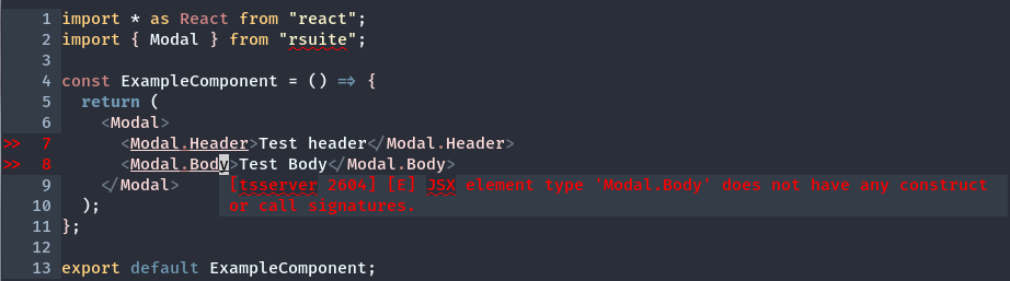 [Typescript] Component does not have any construct or call signatures ...