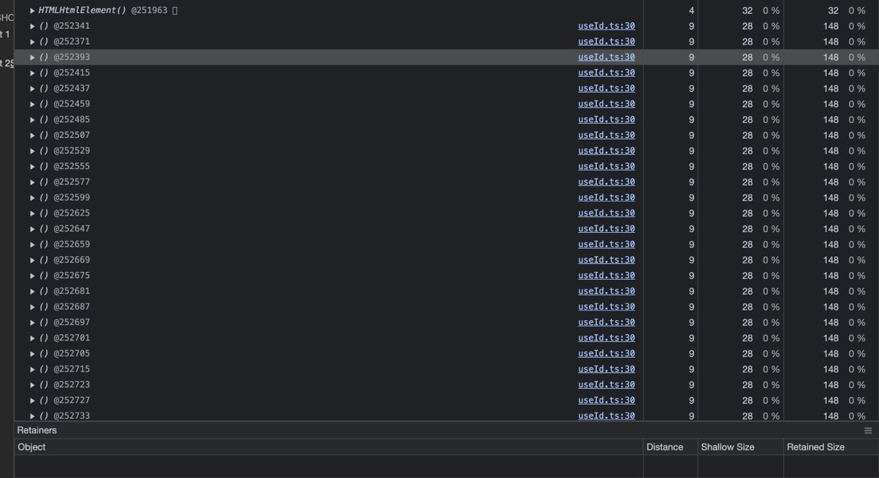 Memory leak in useId · Issue #5260 · adobe/react-spectrum · GitHub