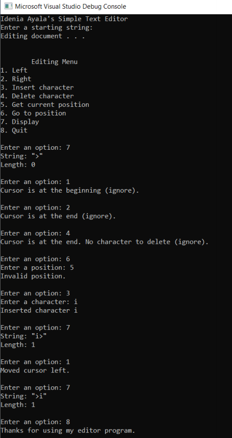 GitHub - ideniaa/SimpleTextEditor: Class Project