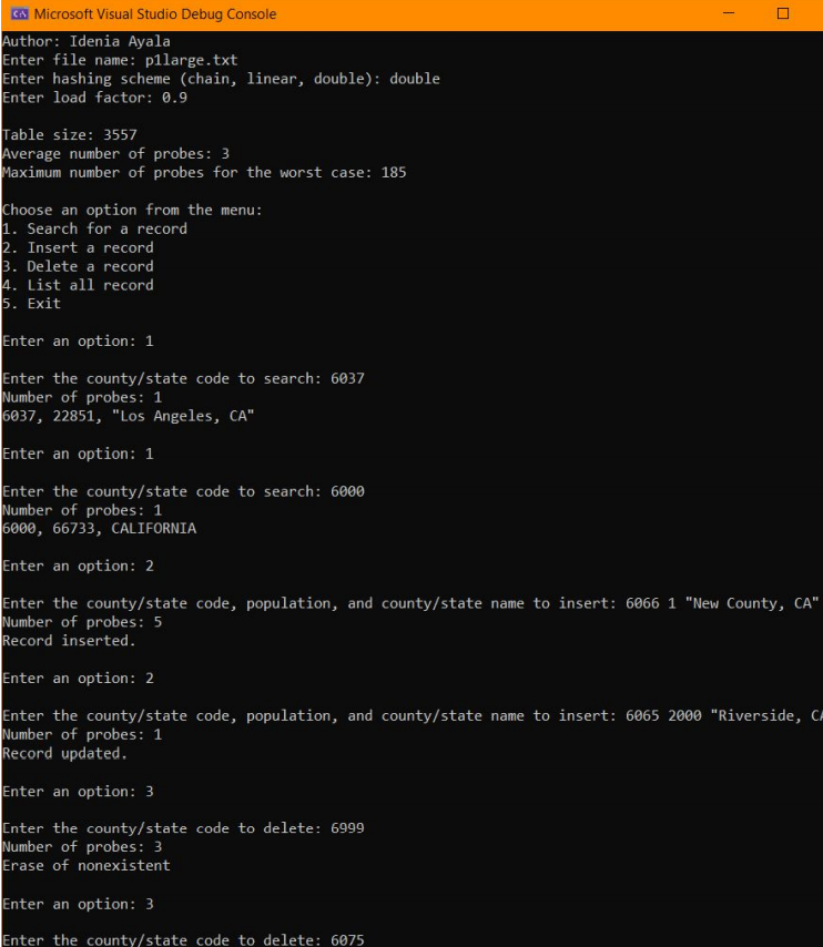 GitHub - ideniaa/Hashing_Schemes: Chain Hashing, Linear Probe Hashing, Double Hashing