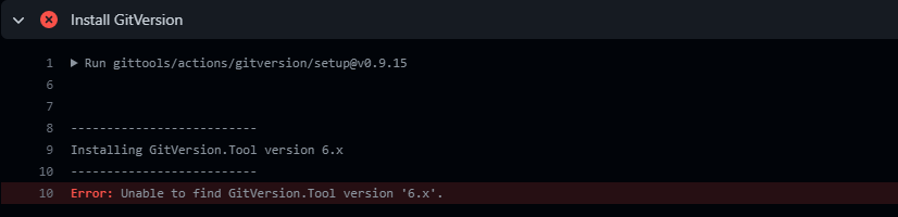 Version 0 9 15 Cannot Find Gitversion 6 X · Issue 810 · Gittools Actions · Github