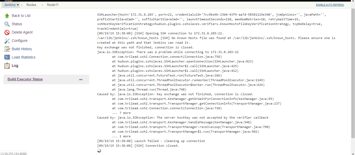 Conectivity Issue On Jenkins Node · Issue 607 · Qt Devops Devopsissues · Github