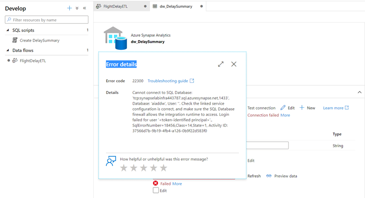 Exercise 2 task 8 step 5 issue · Issue #1 · solliancenet/azure-synapse-in-a-day-demos · GitHub
