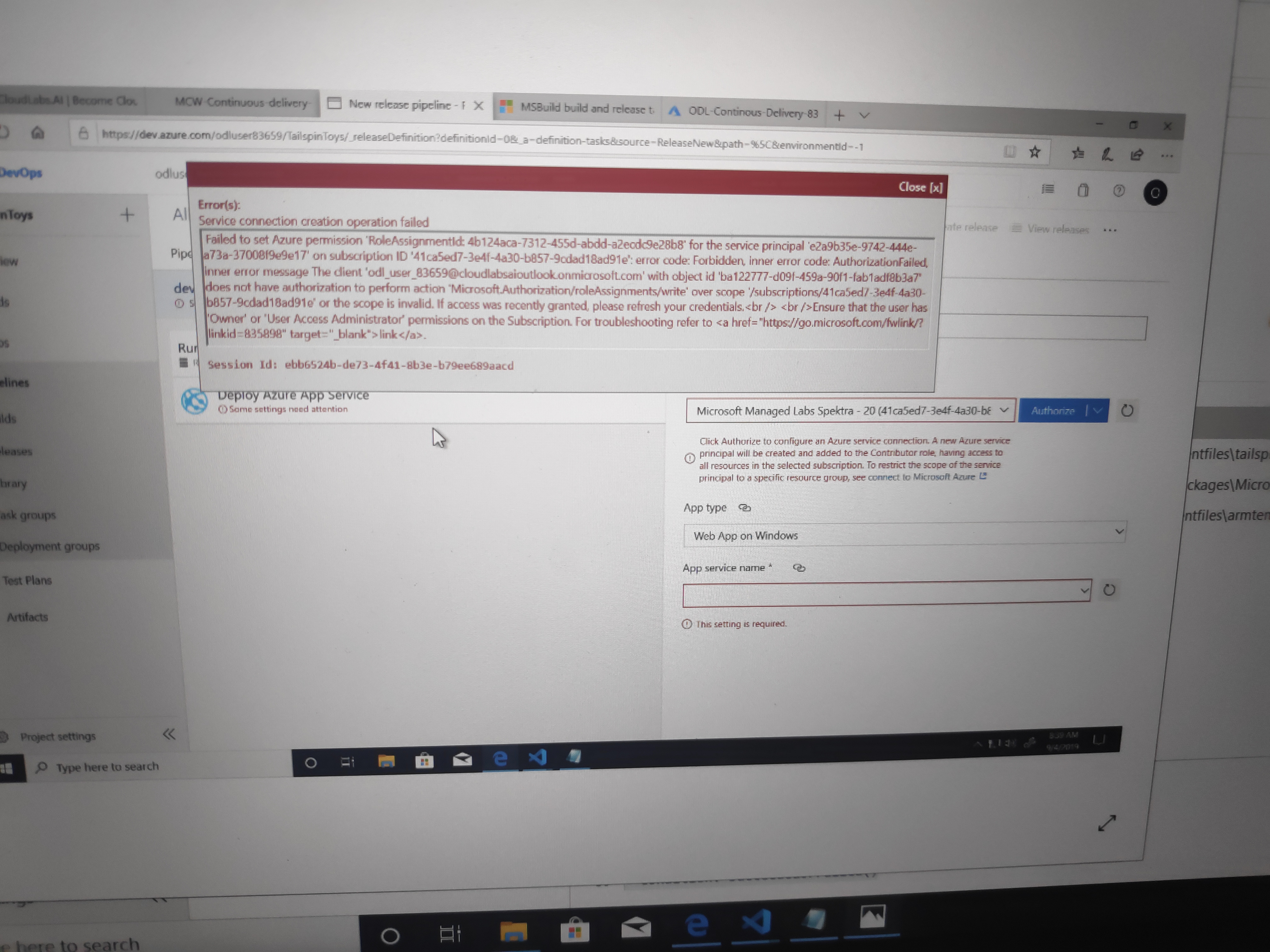 Alternative Option To Add An Azure Resource Manager Service Connection