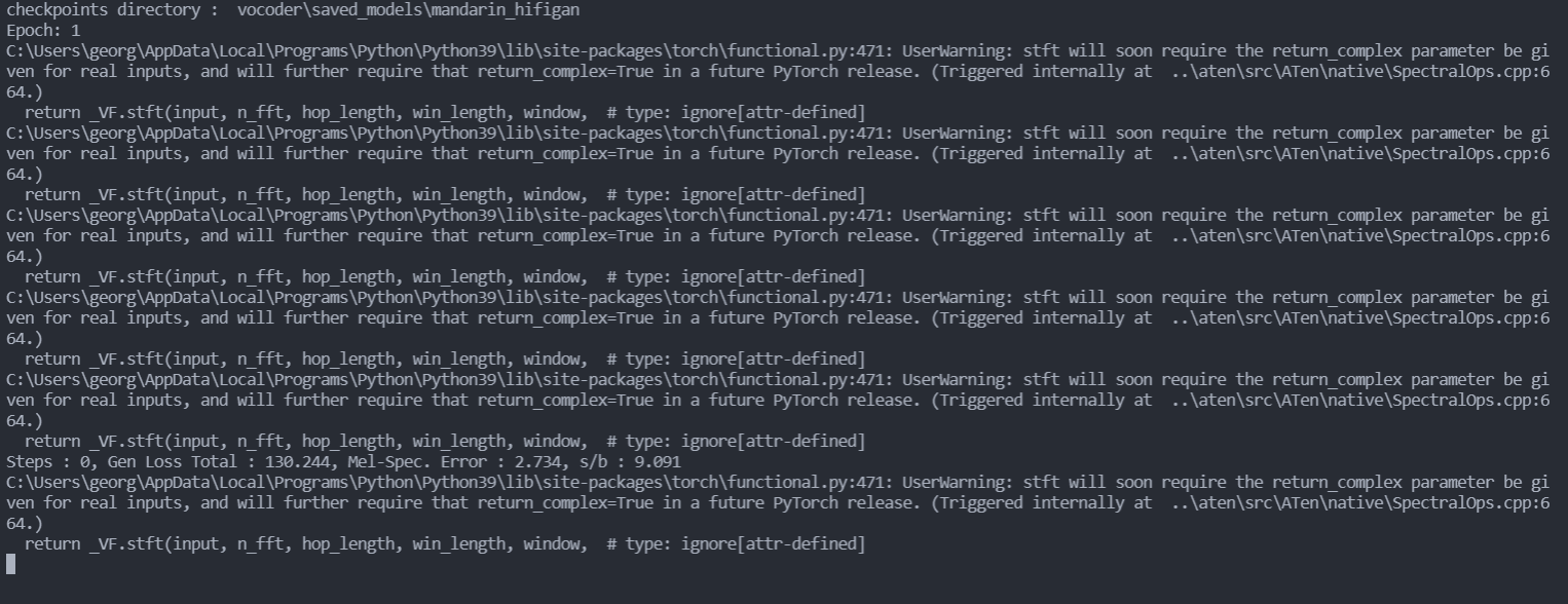 訓練hifigan聲碼器報錯 · Issue #169 · babysor/MockingBird · GitHub