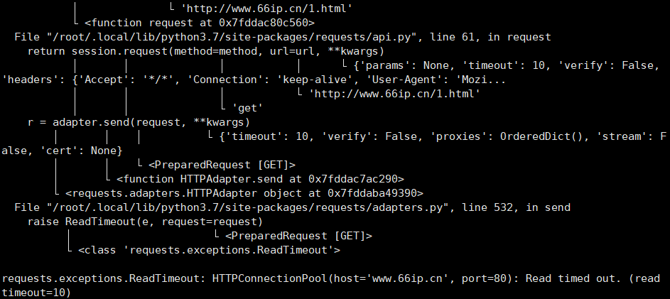 运行getter任务时，如果遇到某个网站超时，报错会直接终止getter任务 · Issue #150 · Python3WebSpider/ProxyPool · GitHub