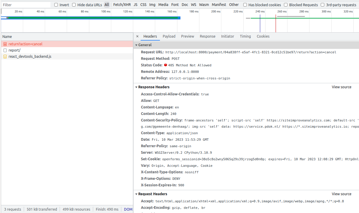 Ogone on Failure/Cancel: Method (POST) not allowed · Issue #2362 · open-formulieren/open-forms ...