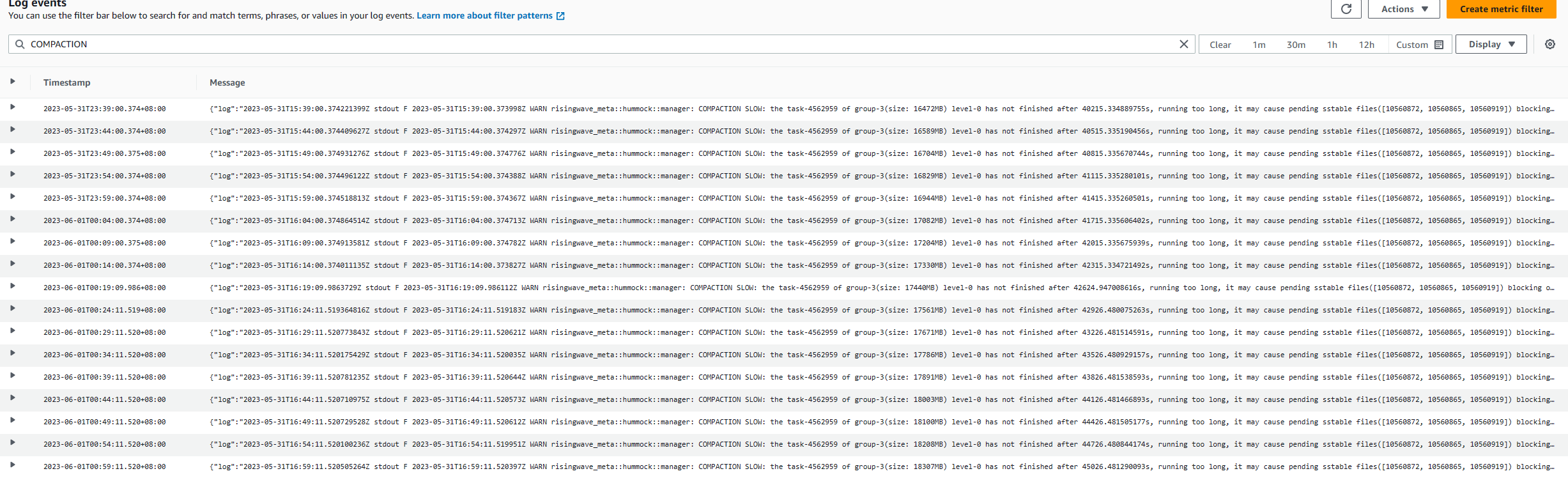 bug: compaction task stuck for hours · Issue #10209 · risingwavelabs/risingwave · GitHub