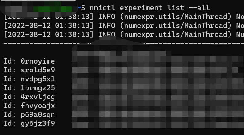 Unable To Access Experiments That Have Previously Finished Running · Issue 5061 · Microsoftnni