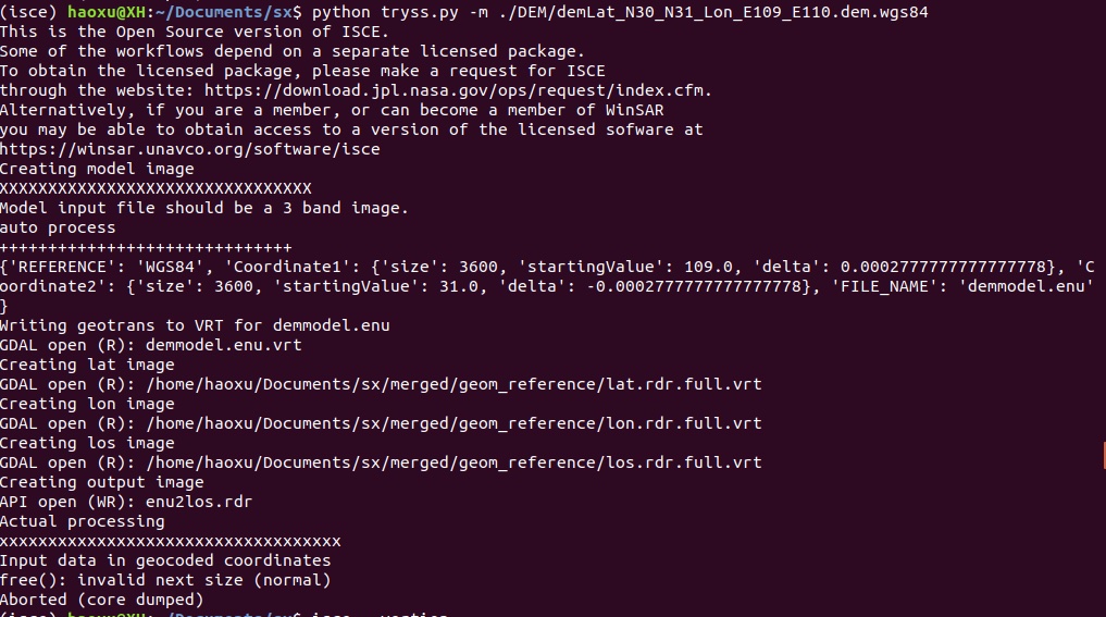 free(): invalid next size (normal) · Issue #467 · isce-framework/isce2 · GitHub
