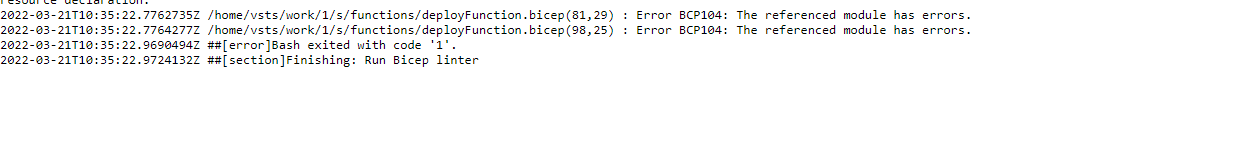 Trying To Deploy Function Bicep App Via Pipeline · Issue 6235 · Azure 