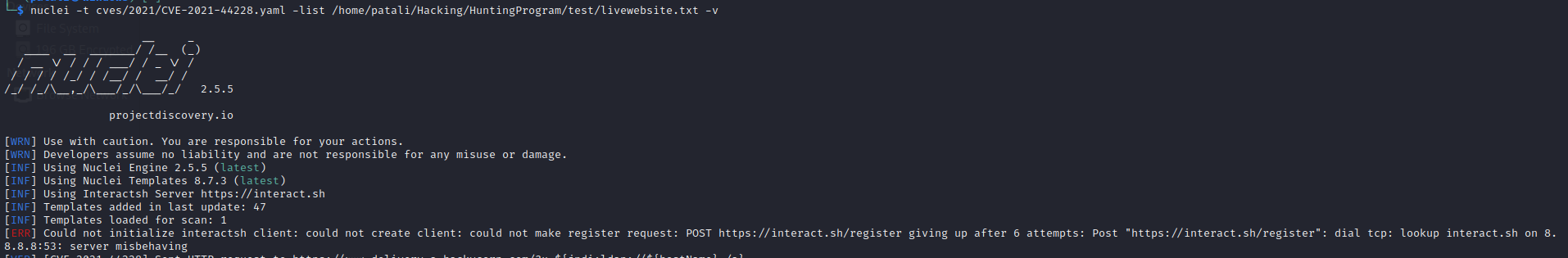 Could not initialize interactsh client when running nuclei · Issue #1371 · projectdiscovery ...