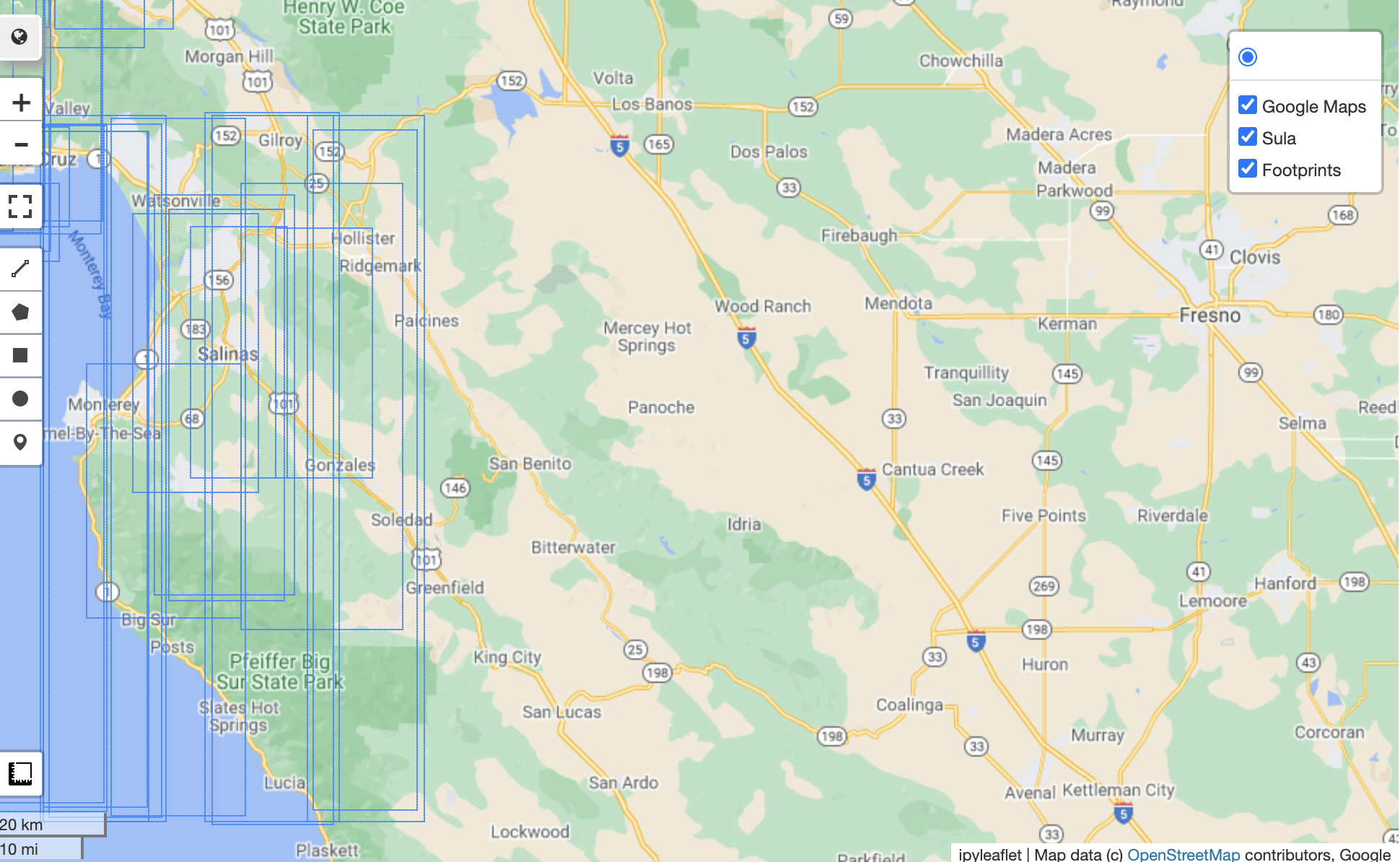 COG mosaic does not display / Cannot use the "layers" button in the map ...