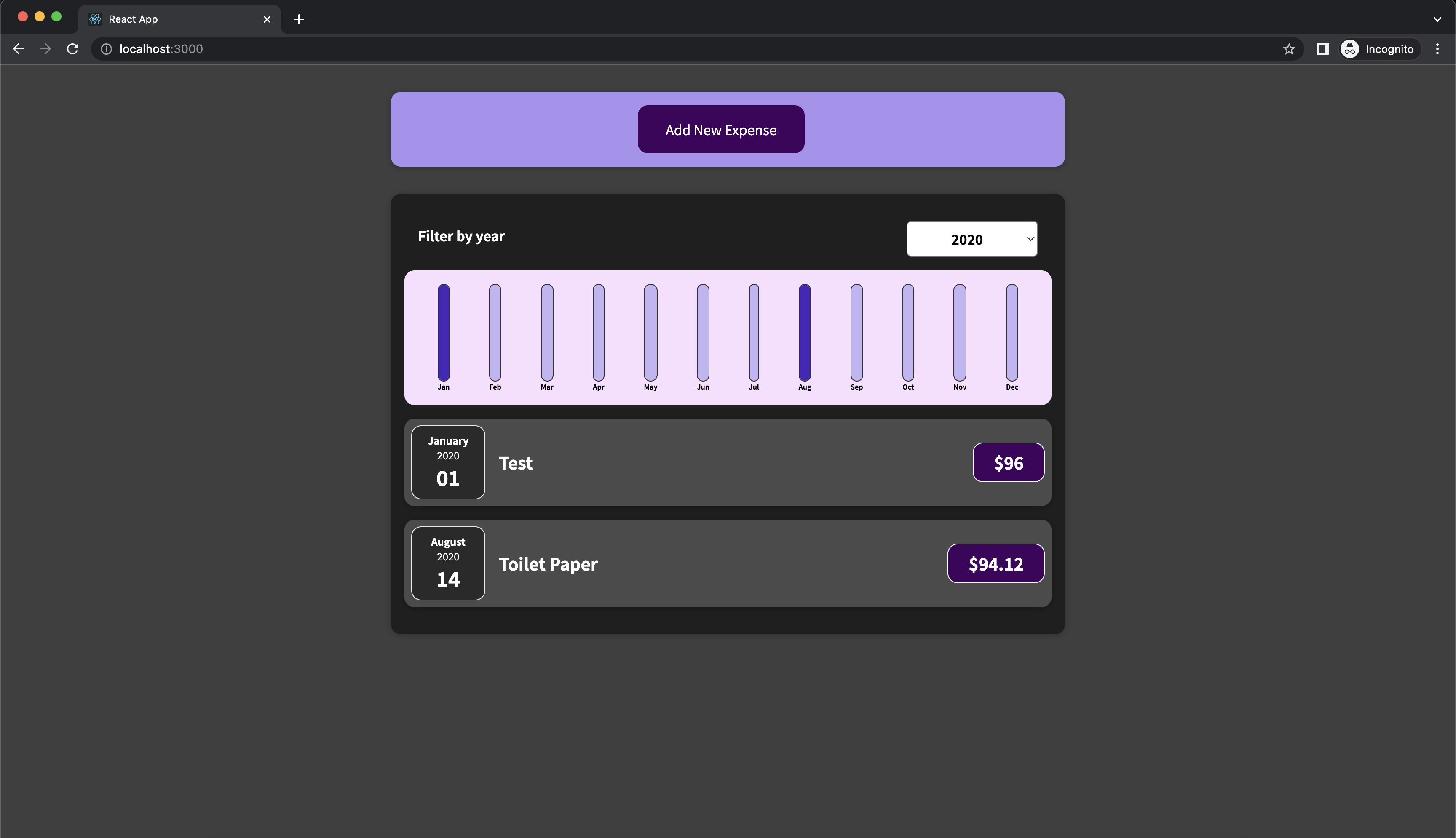 GitHub - MohamedElatroush/React-expenses-app: This is a expenses ...