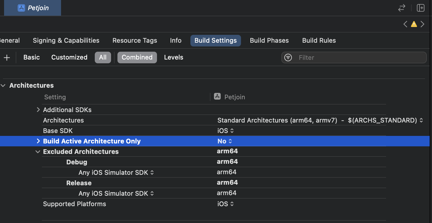 building for iOS Simulator-x86_64 but attempting to link with file built for iOS Simulator-arm64 ...