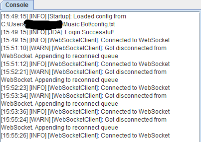 [Bug Report] Trouble connecting to WebSocket · Issue #333 · jagrosh/MusicBot · GitHub