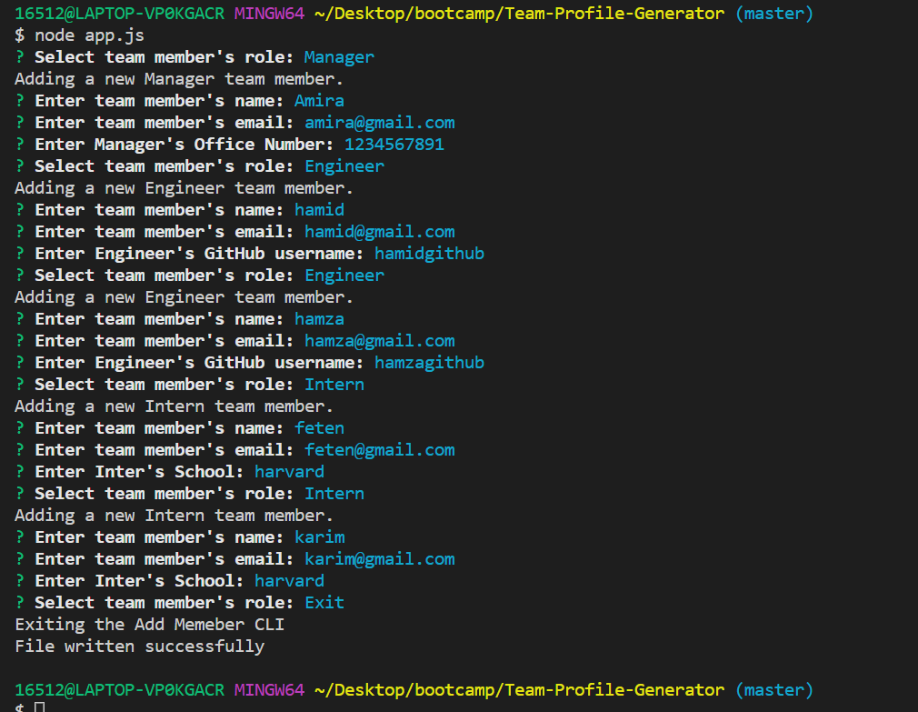 GitHub - amira07hafnaoui/Team-Profile-Generator