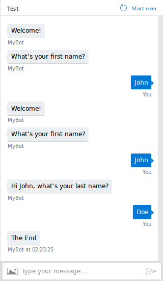 [Question] Bot displays unnecessary messages? · Issue #3901 · microsoft/botframework-sdk · GitHub