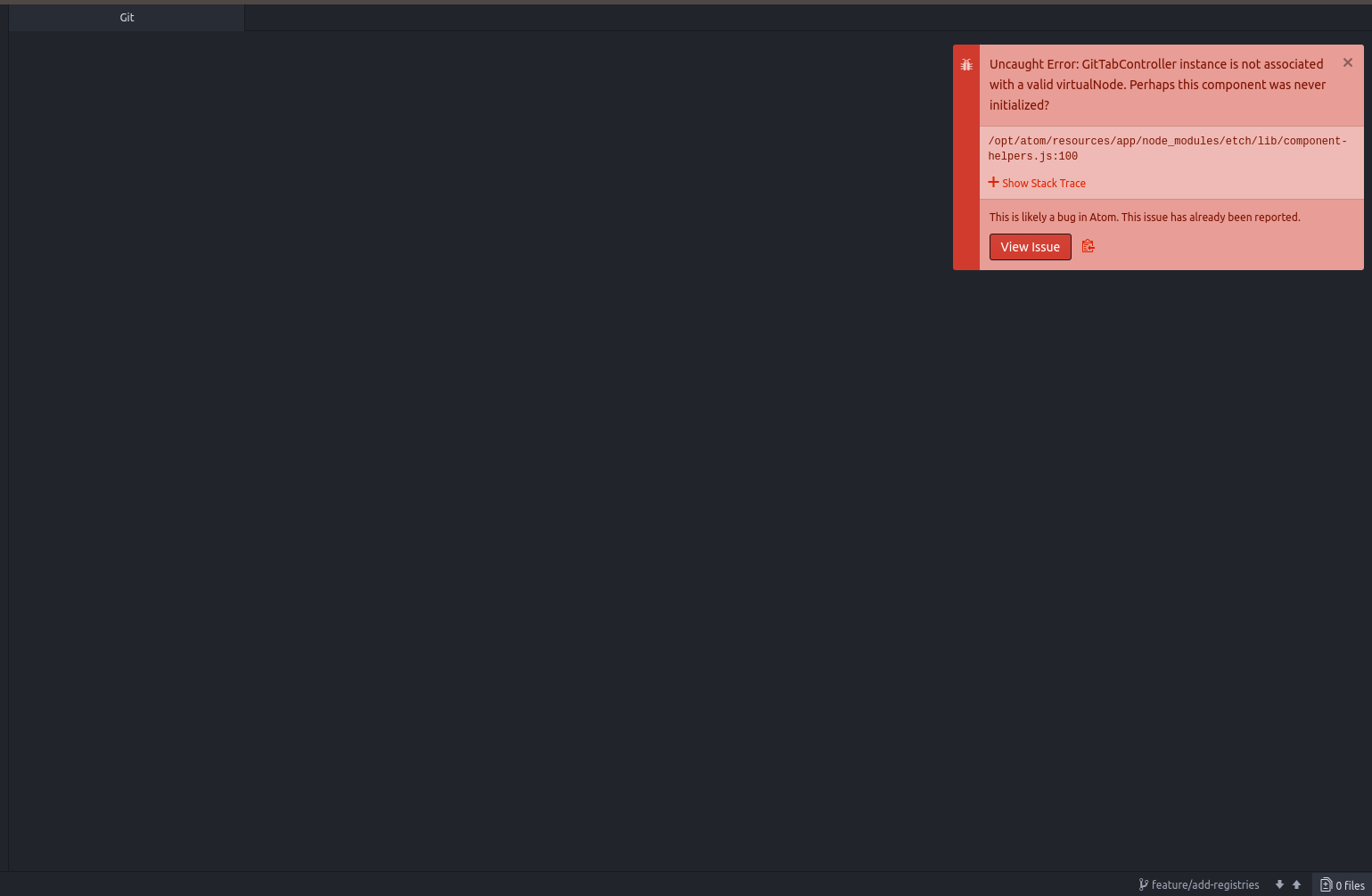 Uncaught Error Gittabcontroller Instance Is Not Associated With A Valid Virtualnode Perhaps