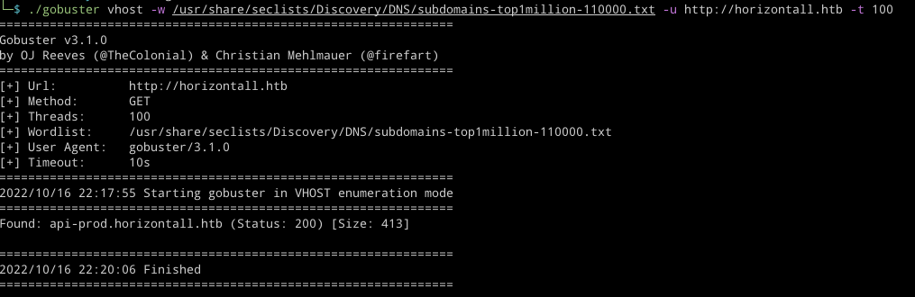 VHOST discovery not working properly in v3.2.0-dev · Issue #357 · OJ/gobuster · GitHub