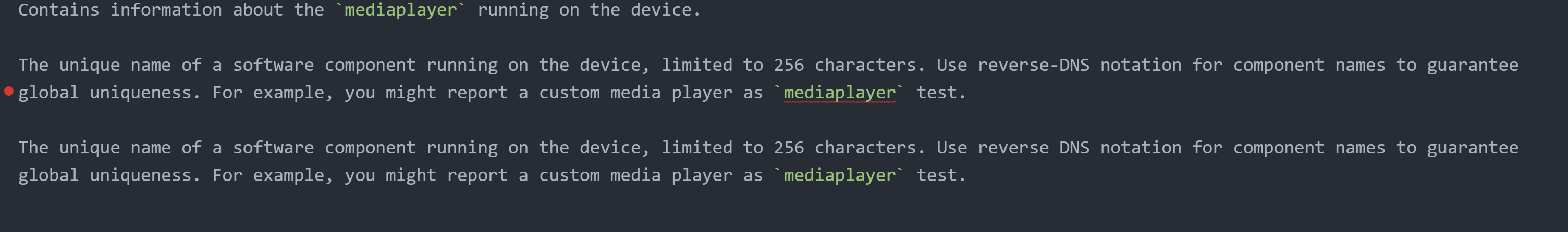 Spelling.yml bug -- false positive due to a preceding dash character ...