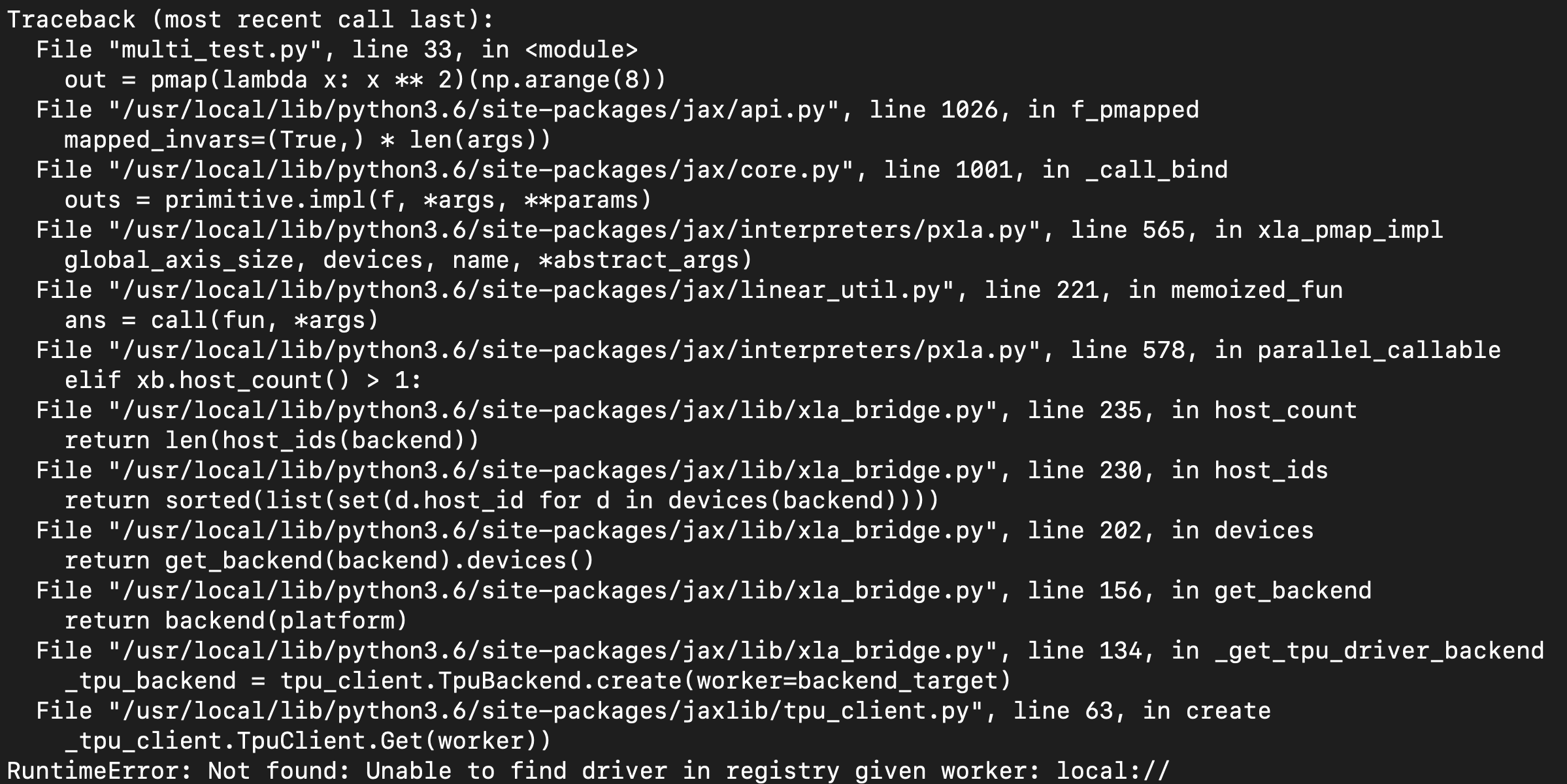 Run JAX on multi-host platforms (such as TPUs) · Issue #3004 · jax-ml/jax · GitHub