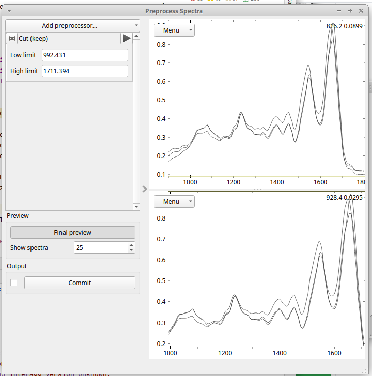 Preprocess spectra: prepreprocessor list does not expand on orange ...
