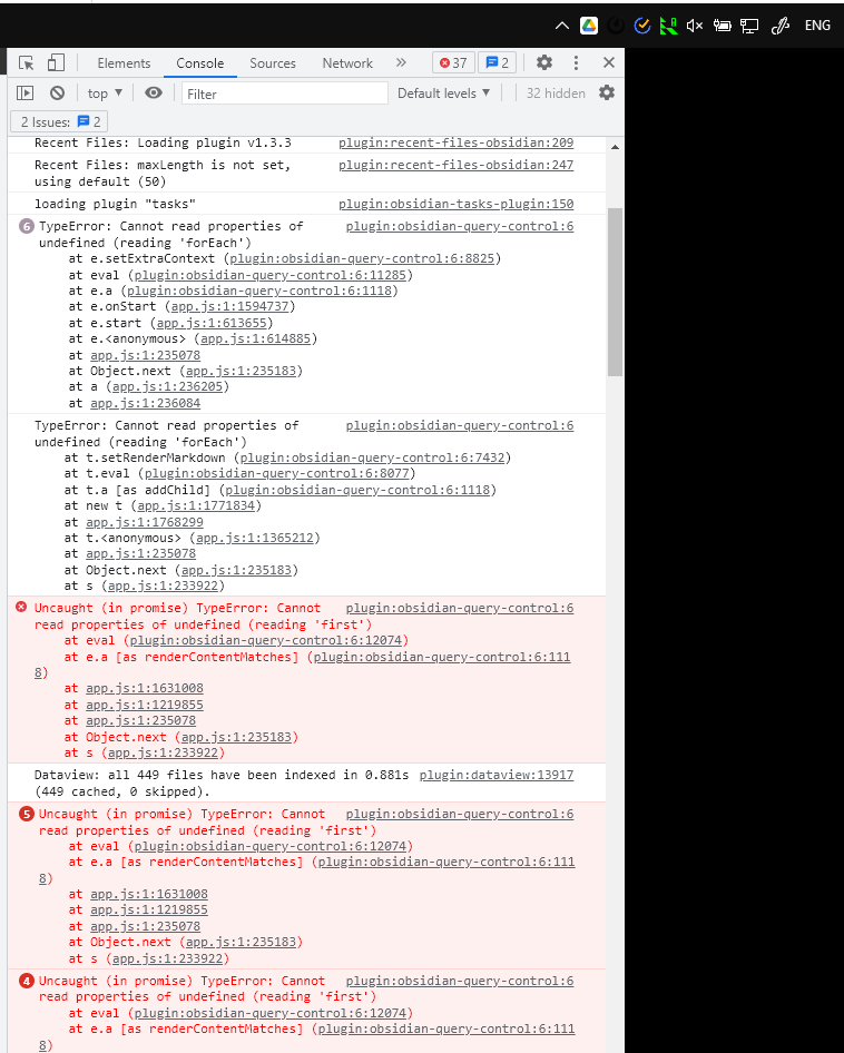 Dataview Continuosuly Trying To Load Without Presenting Results · Issue 1316 · Blacksmithgu