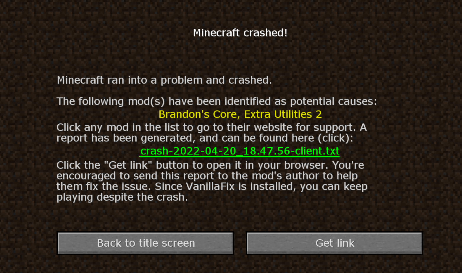 [Bug]: Brandon's Core, Extra Utilities 2 · Issue #730 · FTBTeam/FTB ...