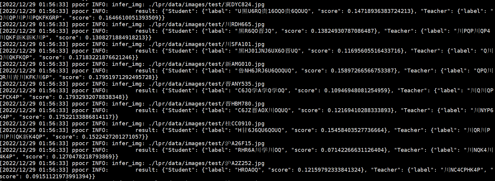 PPOCR 做车牌识别时，预测结果和训练结果相差过大 · Issue #8732 · PaddlePaddle/PaddleOCR · GitHub