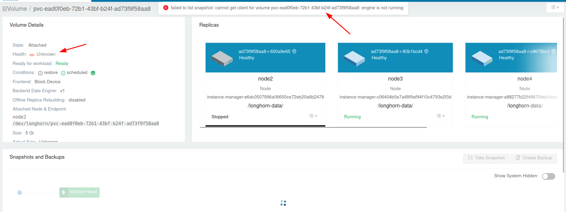 Bug Node Down Statefulset Rescheduled To Another Node But Cant Start