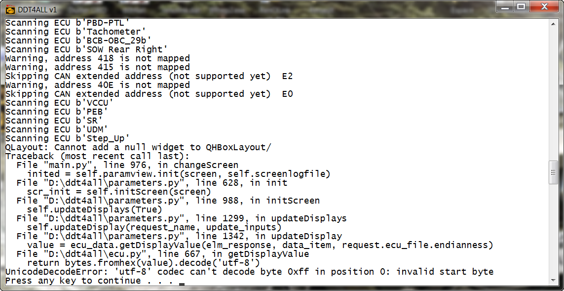 ddt4all crashes when opens an ECU virgin · Issue #822 · cedricp/ddt4all · GitHub