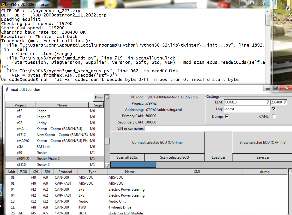 ddt4all crashes when opens an ECU virgin · Issue #822 · cedricp/ddt4all · GitHub