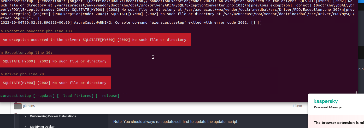 Refuses to install, looks like files are gone for some reason... · Issue #5766 · AzuraCast ...