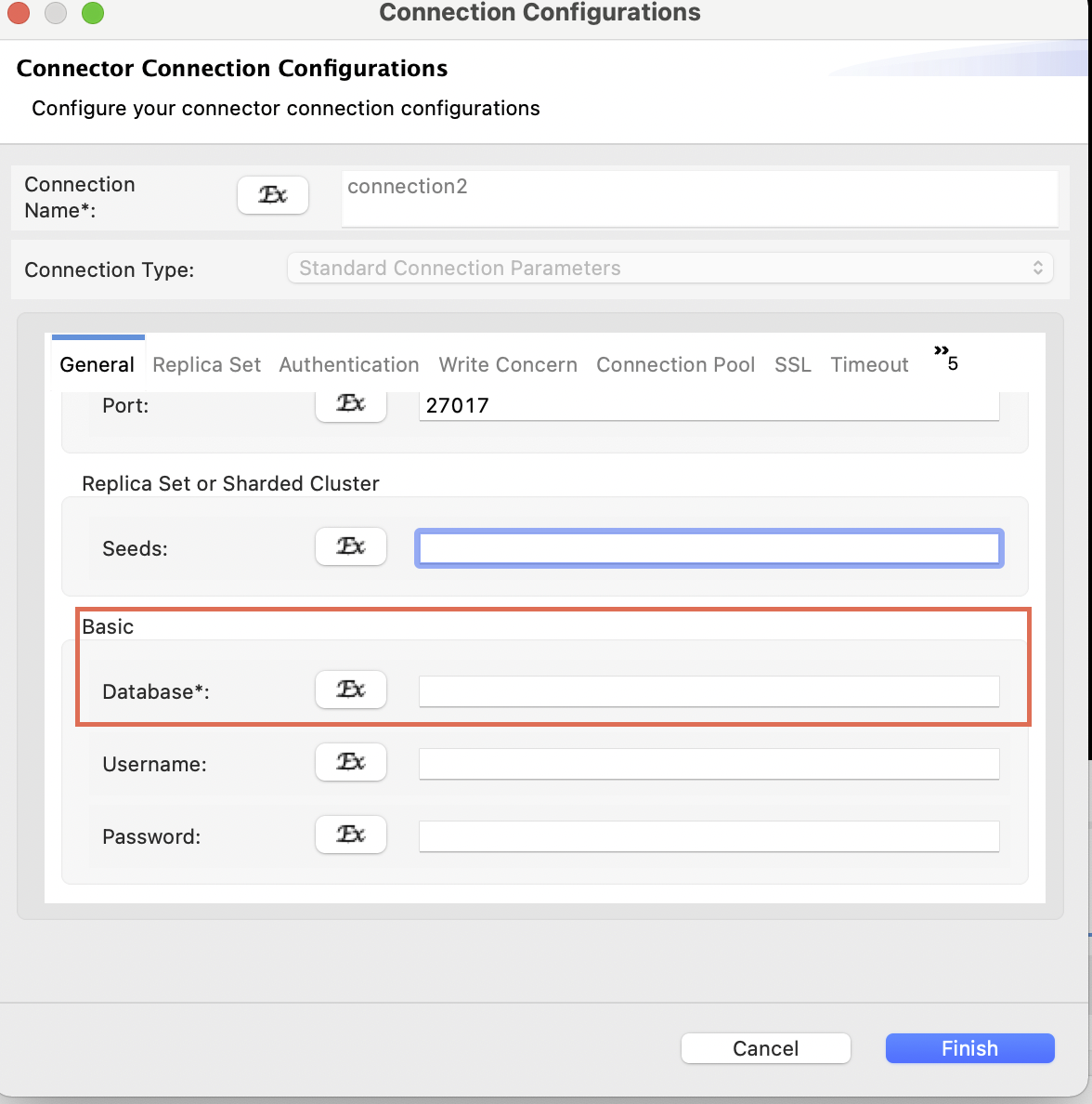 [Connection Configuration] Mandatory fields are allowed to save without ...