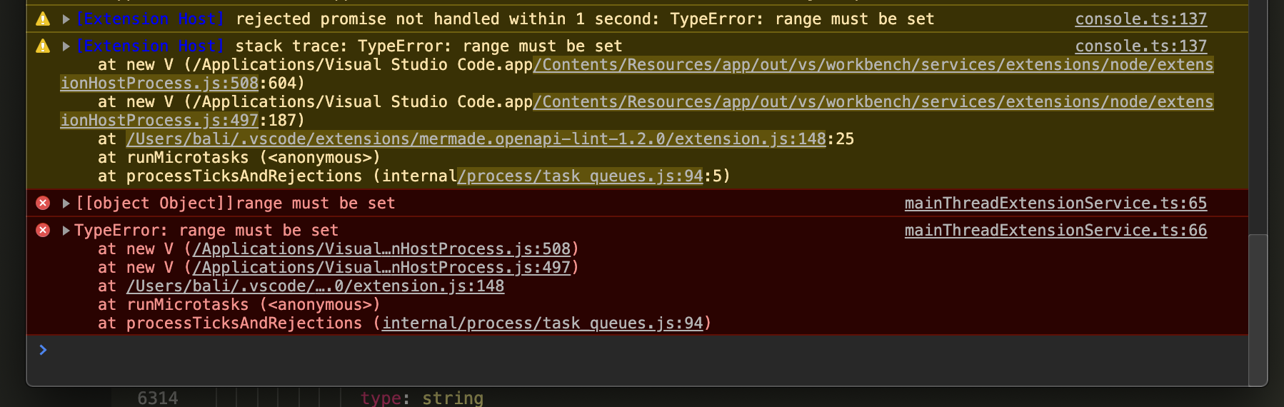 On Validate lint Errors The Plugin Crashes Issue 25 Mermade openapi lint vscode GitHub