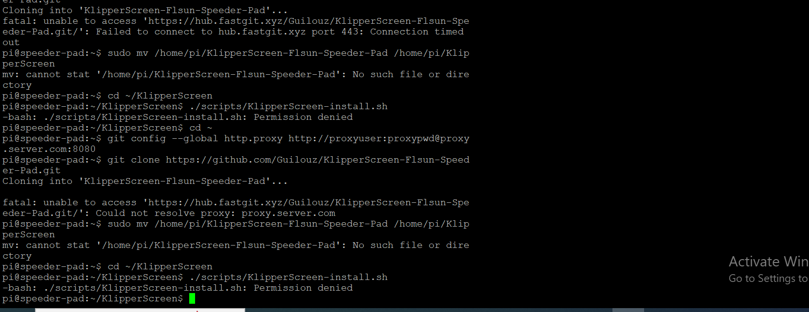 Unable to connect to github link · Issue #8 · Guilouz/KlipperScreen ...