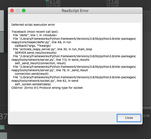 ConnectionResetError randomly appear · Issue #108 · RomeoDespres/reapy · GitHub