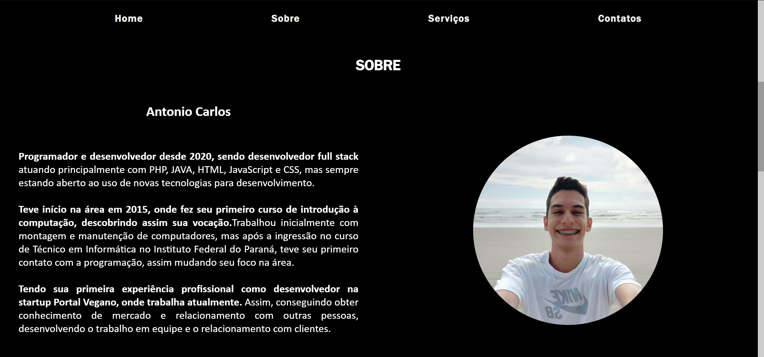 GitHub - AntonioCarlos850/portfolio: Portfólio Pessoal