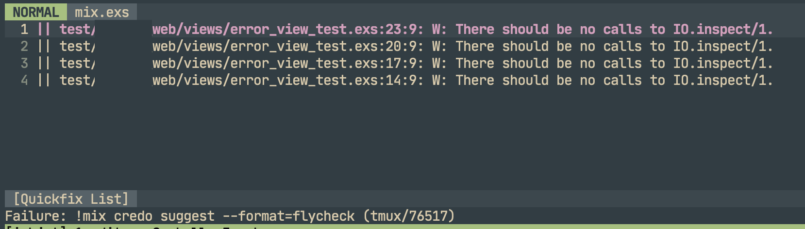 Credo Compiler Doesnt Parse Errors · Issue 531 · Elixir Editorsvim Elixir · Github 