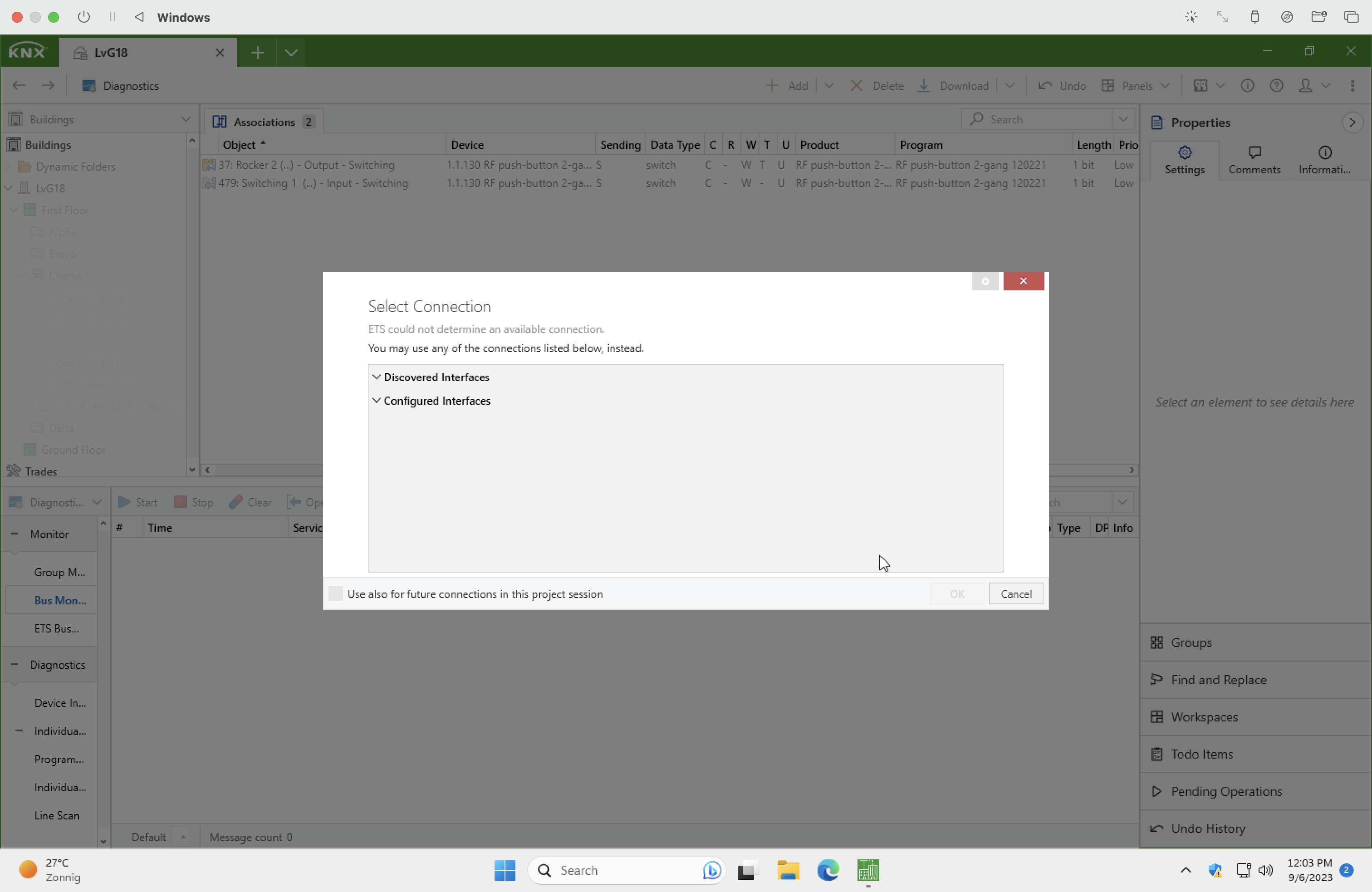 no property ID 82 in Device Object, wrong communication medium setting, and unknown service type ...