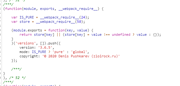 Copyright claim in webpack builds · Issue #861 · zloirock/core-js · GitHub