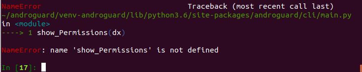 show permissions is not defined · Issue #882 · androguard/androguard · GitHub