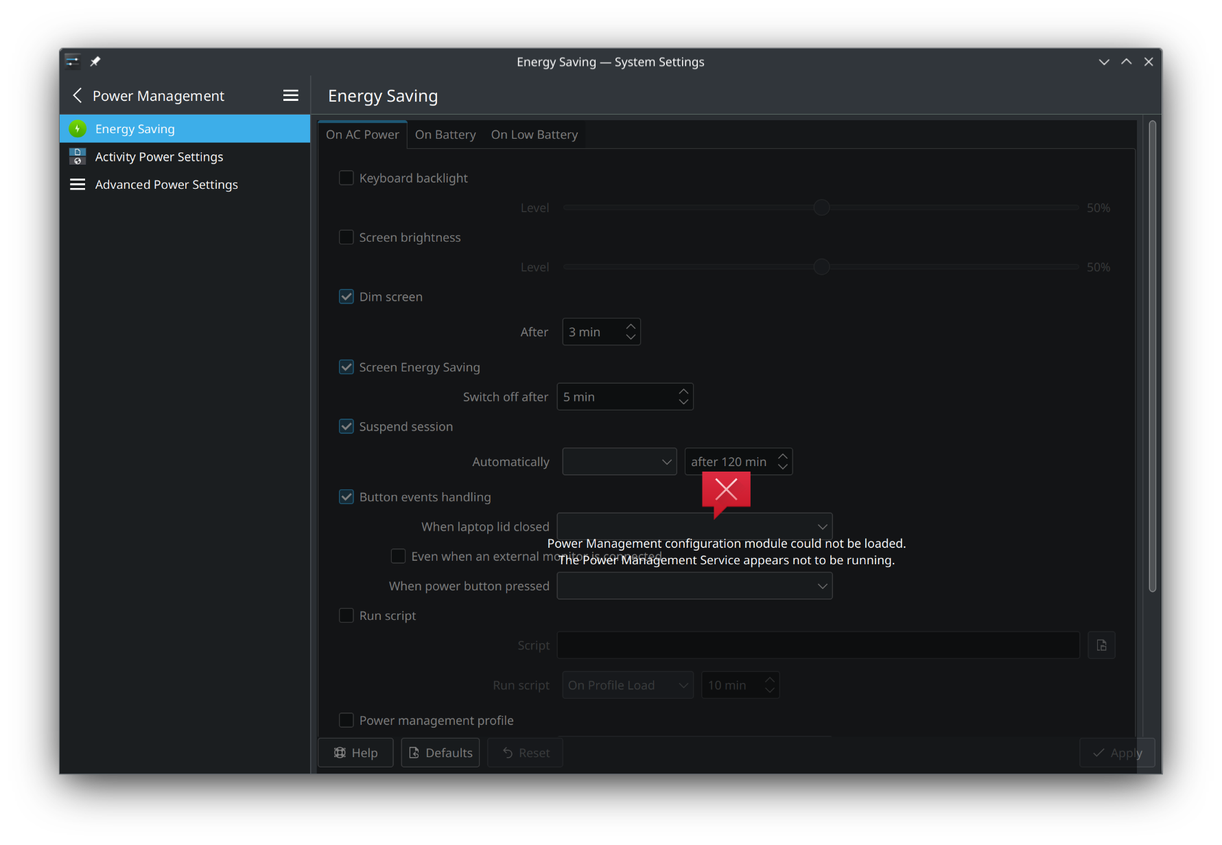 [BUG] Archlinux KDE Plasma power management service problem. · Issue #75 · johnfanv2 ...