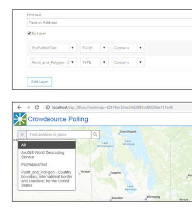 Search widget displays 'layer' search when not configured in webmap · Issue #156 · Esri ...