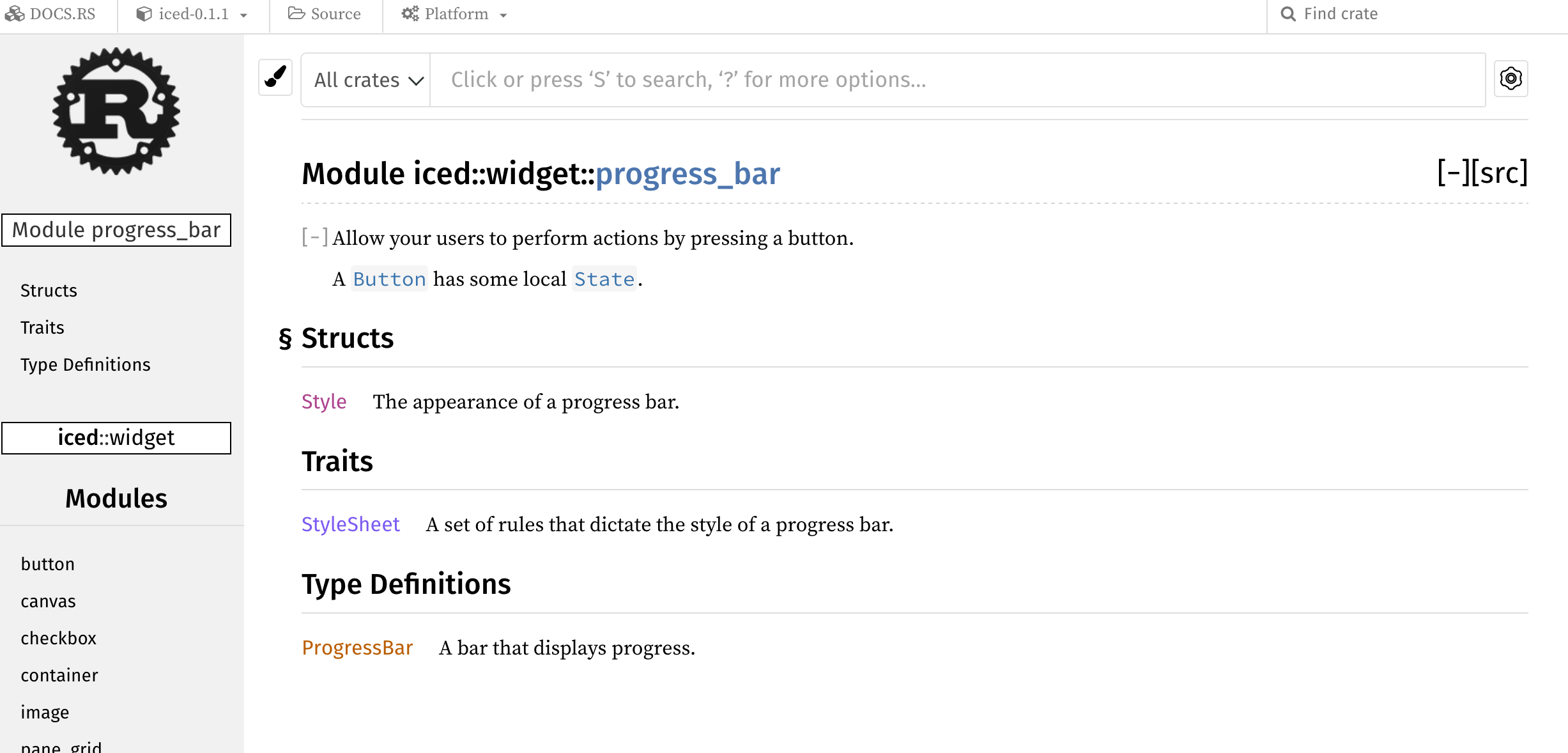 error in the documentation of ProgressBar · Issue #480 · iced-rs/iced · GitHub