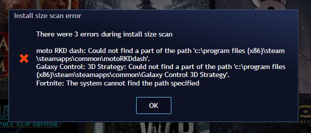 Install Size Scan Error after updating to 10.1 · Issue #3083 ...