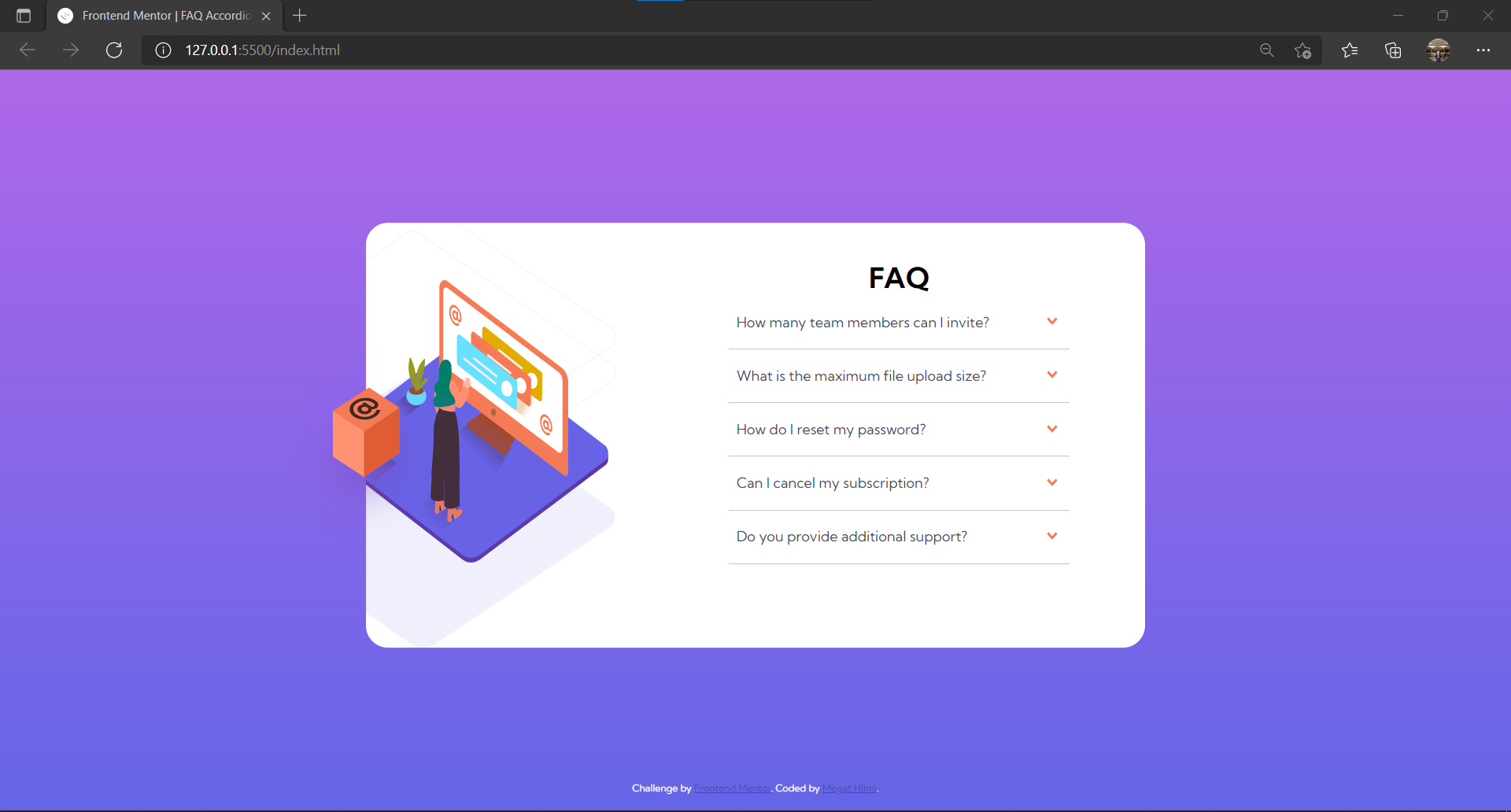 GitHub - MegatHilmi/faq-accordion-card-main: The website is to ...